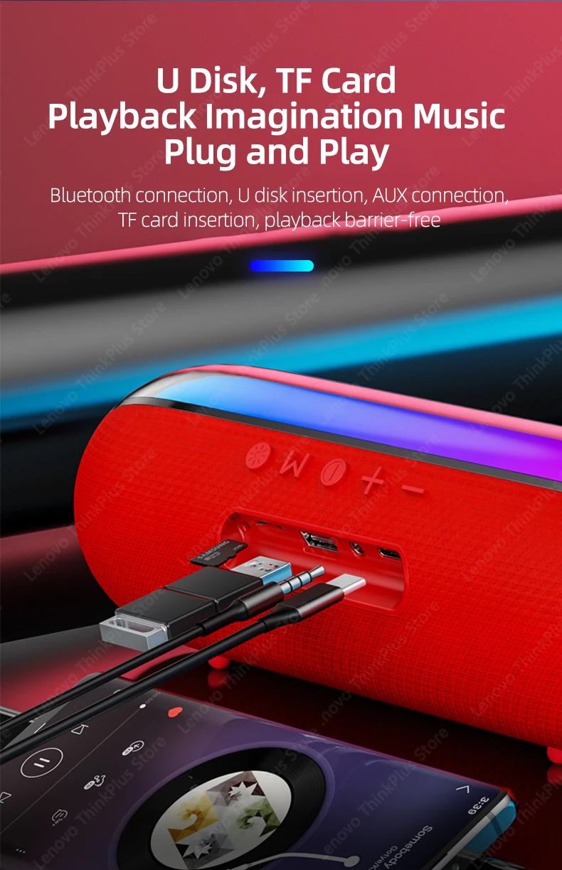 Lenovo TS40 PRO Wireless Bluetooth Audio Home Mini Portable 3D Surround ...