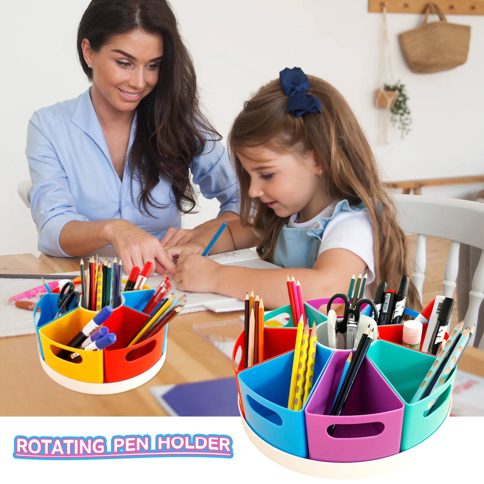 Rotating Storage Caddy 10/12inch 360° Rotatable Art Supply Organizer ...