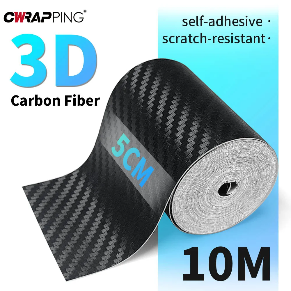 3D Carbon Fiber Exterior Car Stickers B-pillar Waterproof Car Film ...