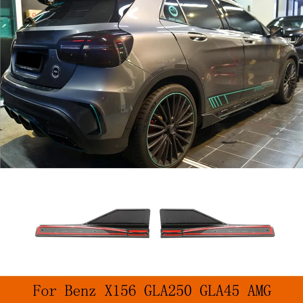 Car-Side-Skirts-Extension-Lips-Real-Carbon-Fiber-Splitters-For-Mercedes ...