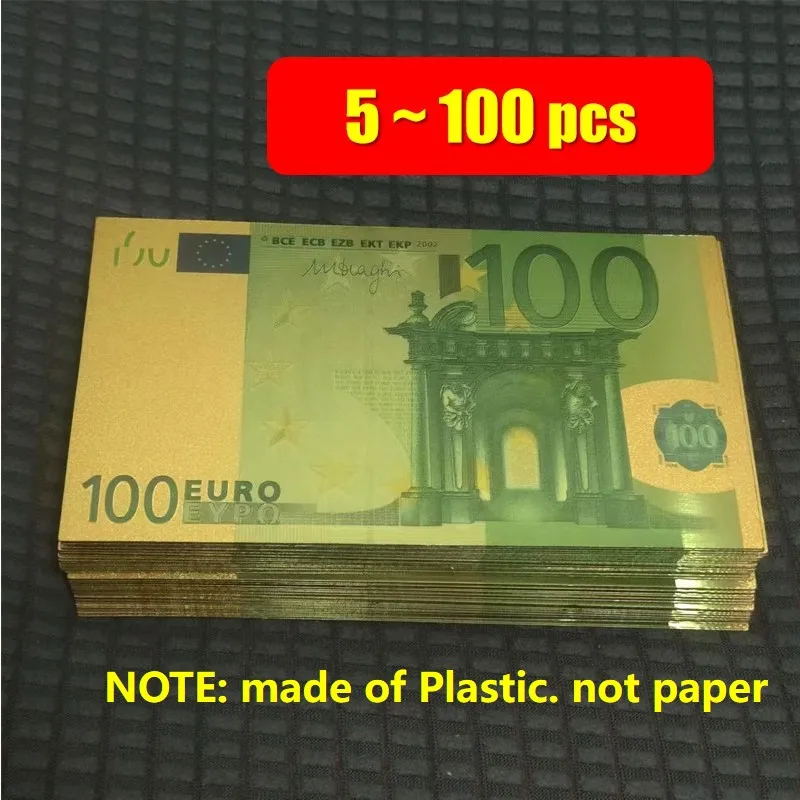 5~100pcs Plastic 100 Euro Bills Fake Money Plastic European Banknote ...