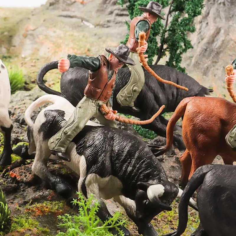 Simulated Spanish Bullfighter Cattle Figurines Rodeoes Collection ...