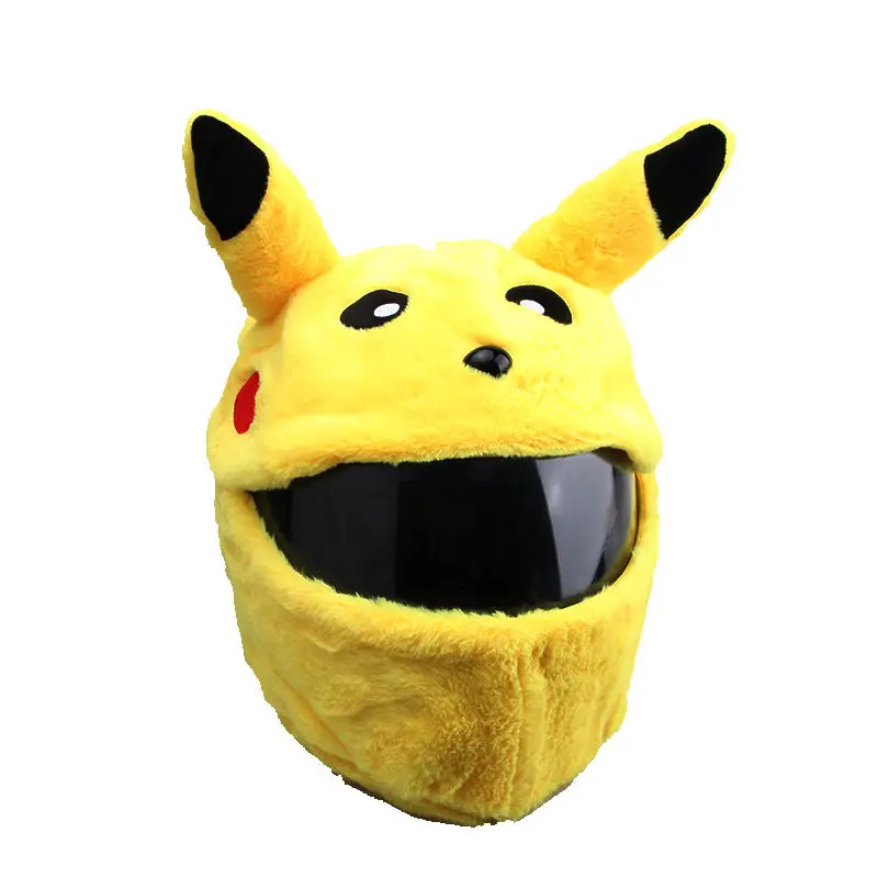 Funda de casco de Pokémon Pikachu, cubierta protectora de felpa ...