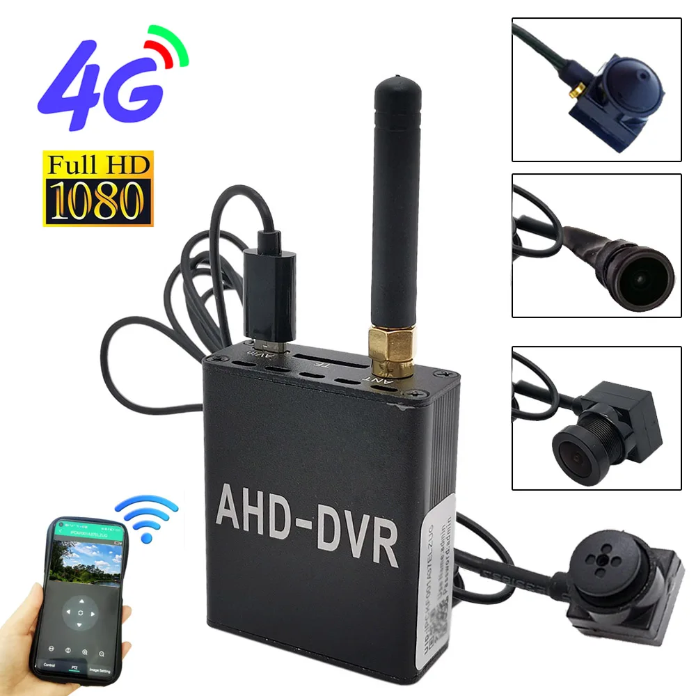 Minicámara inalámbrica 4G, sistema de vigilancia DVR, red remota, 1080p ...