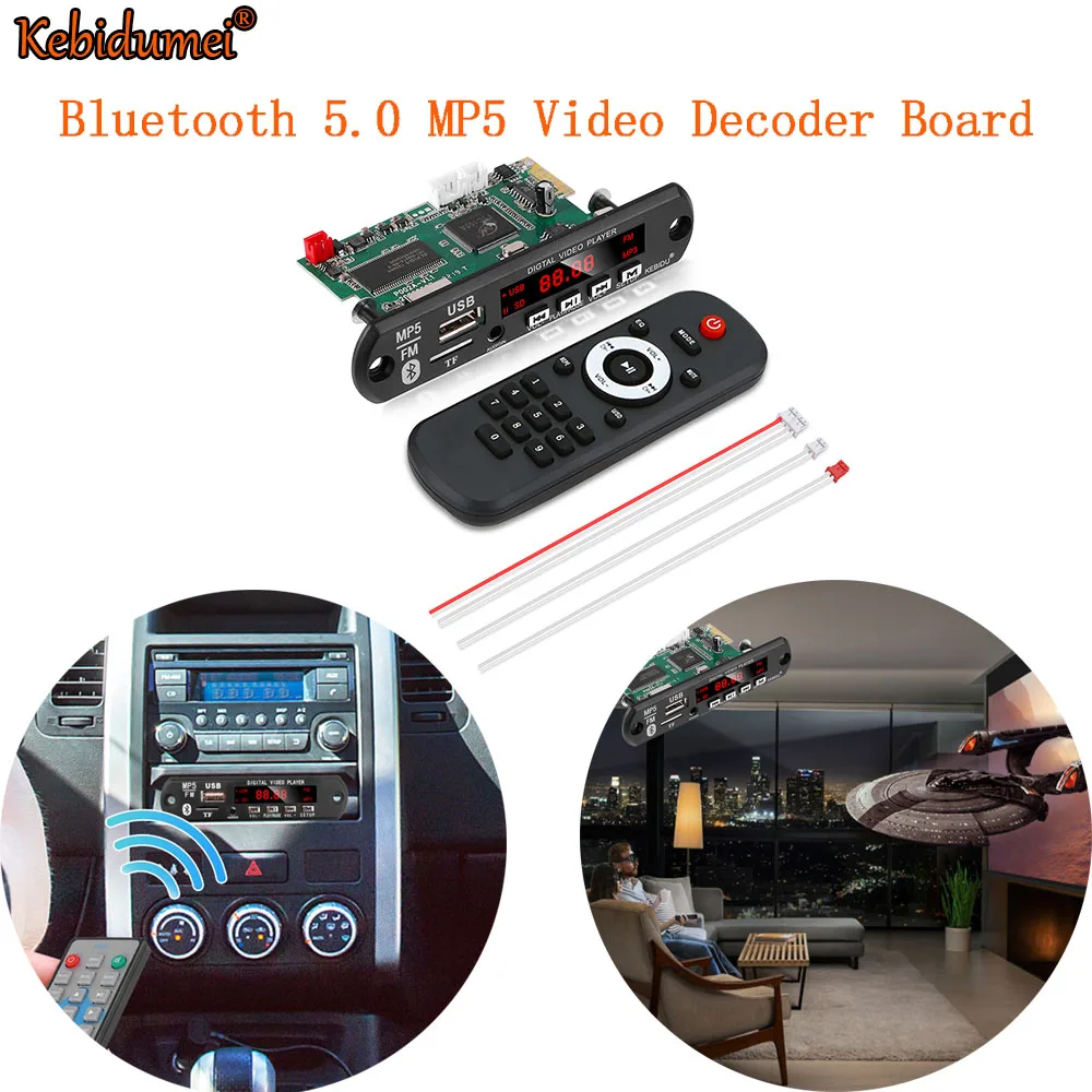 MP5 Player Audio Video Bluetooth Decoder Board Support USB TF MP3 WAV ...