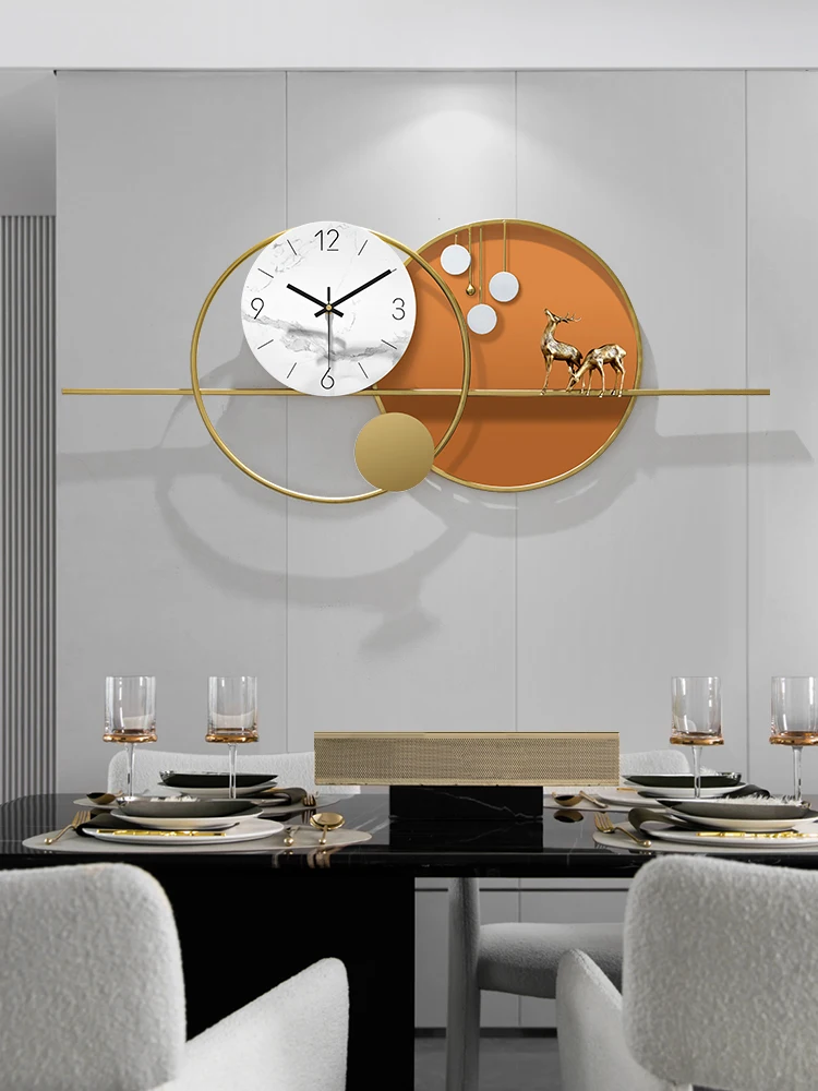 Living-room-home-use-simple-and-atmospheric-art-of-hanging-clocks ...