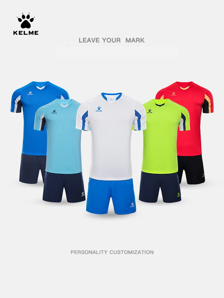 KELME Team Football Uniform Suit Men's Parent Child Custom Football Uniform Children's Football ...