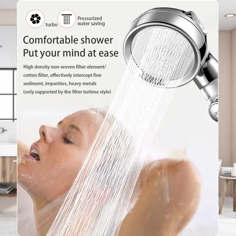 Adjustable-Shower-Head-with-Fan-One-button-Stop-Handheld-Water-saving ...