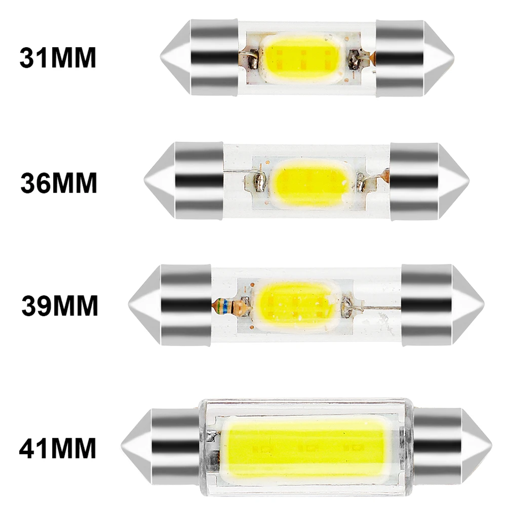 10Pcs C5W C10W LED Bulb Canbus 31mm 36mm 39mm 41mm Festoon Led Car ...