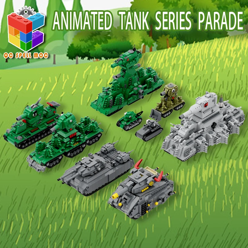 MOC-KV-44-Battle-Tank-Landcruiser-Building-Blocks-WW2-Military-Weapon ...