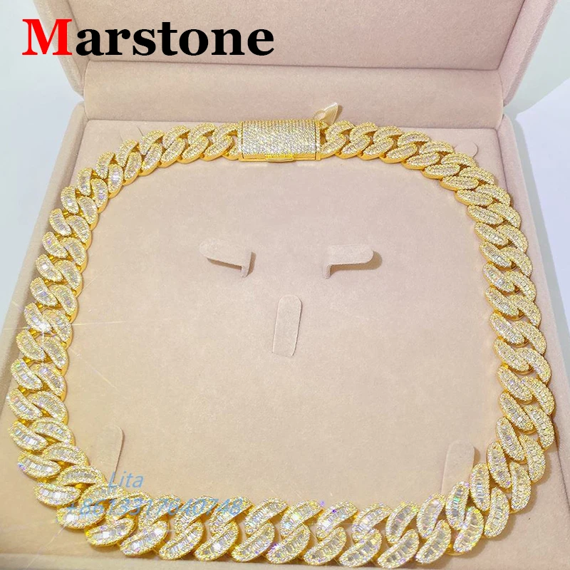 18mm-Full-Moissanite-Cuban-Necklace-Luxuary-Chain-Original-S925 ...