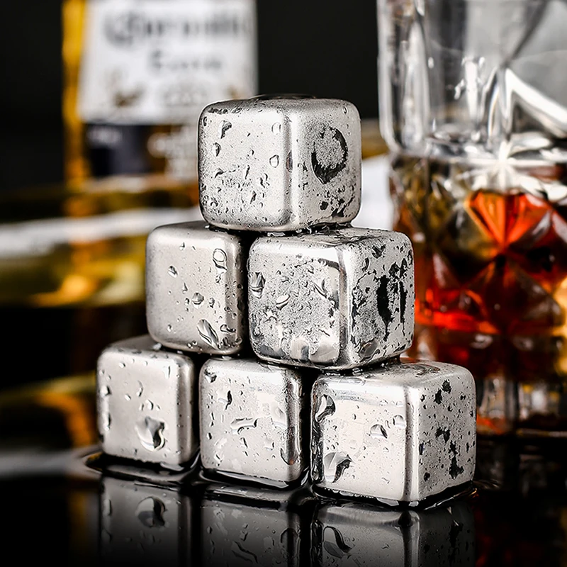 304 Stainless Steel Ice Cubes Reusable Ice Cubes Chilling Stones For ...