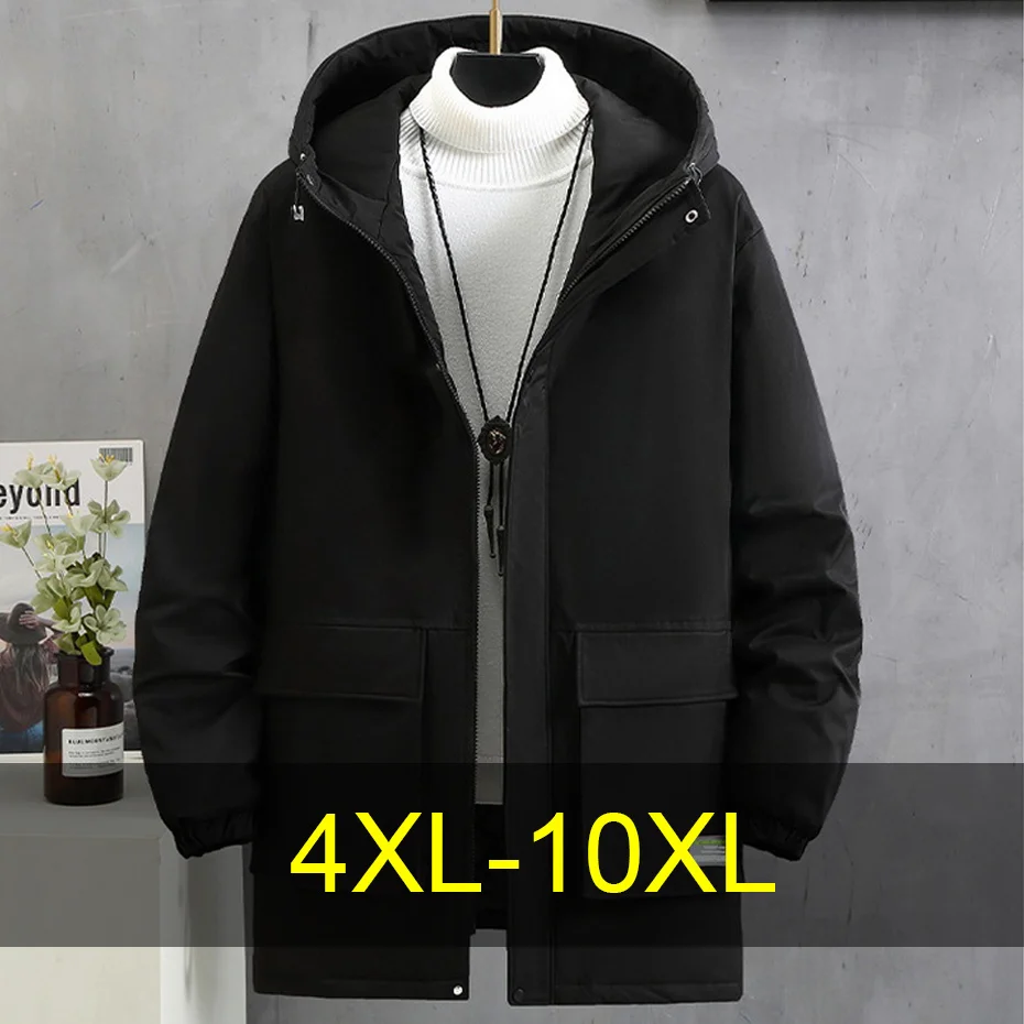 10XL Plus Size Parkas Men Winter Thick Windbreaker Jacket Coat Male ...
