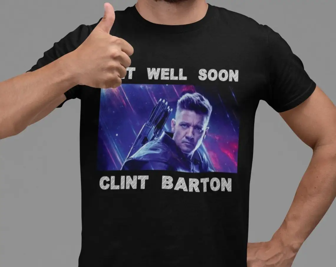 Clint-Barton-Sweatshirt-Jeremy-Renner-Shirt-Hawkeye-Shirt-Get-Well-Soon ...