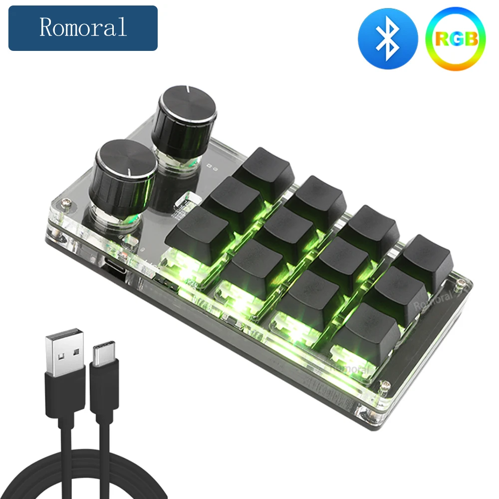 USB-Custom-RGB-Keyboard-Macropad-Programming-Macro-Bluetooth-Keypad ...