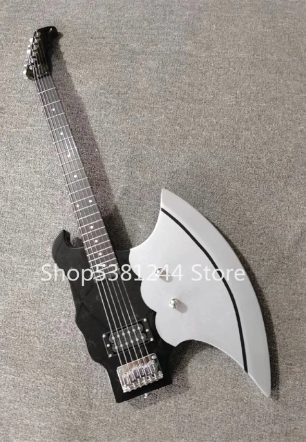 High Resolution Flaming Axe Guitar