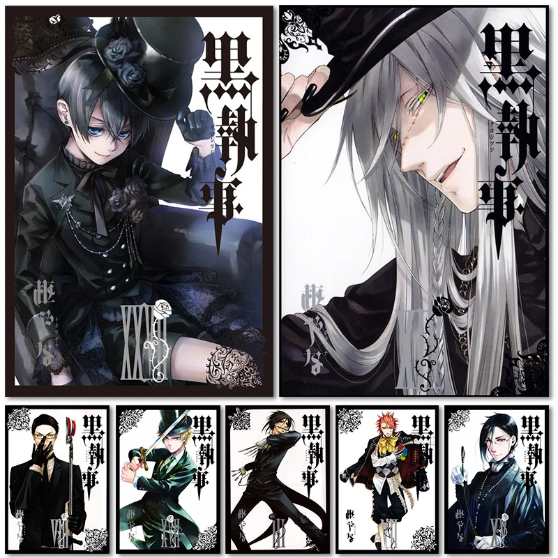 Japanese Classic Cartoon Anime Black Butler Poster Bedroom Living Bar ...