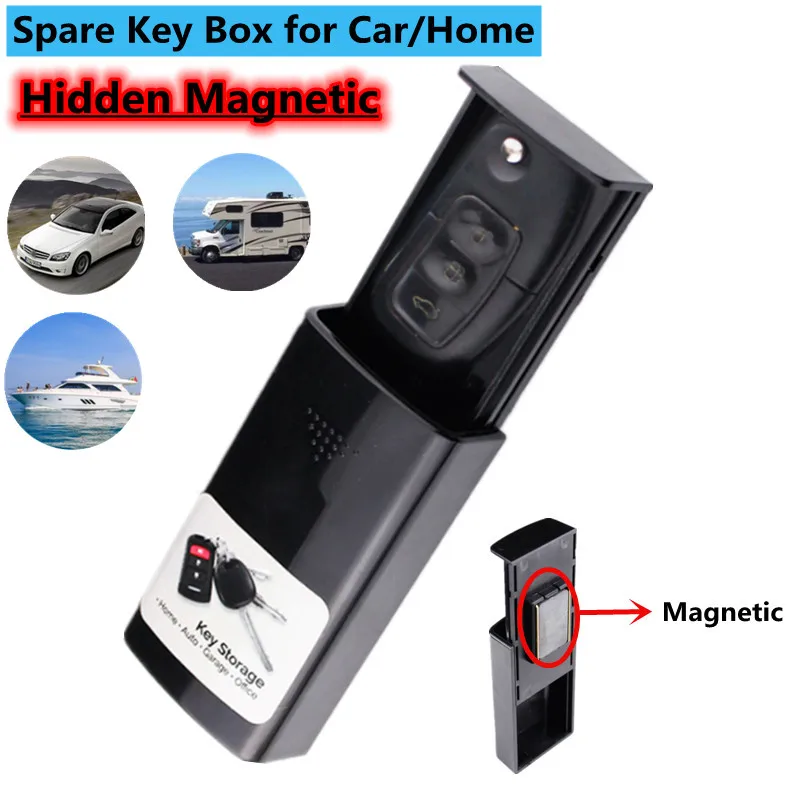 Magnetic-Key-Box-for-Car-Spare-Key-Safe-Magnet-Sotrage-Case-Holder-for ...