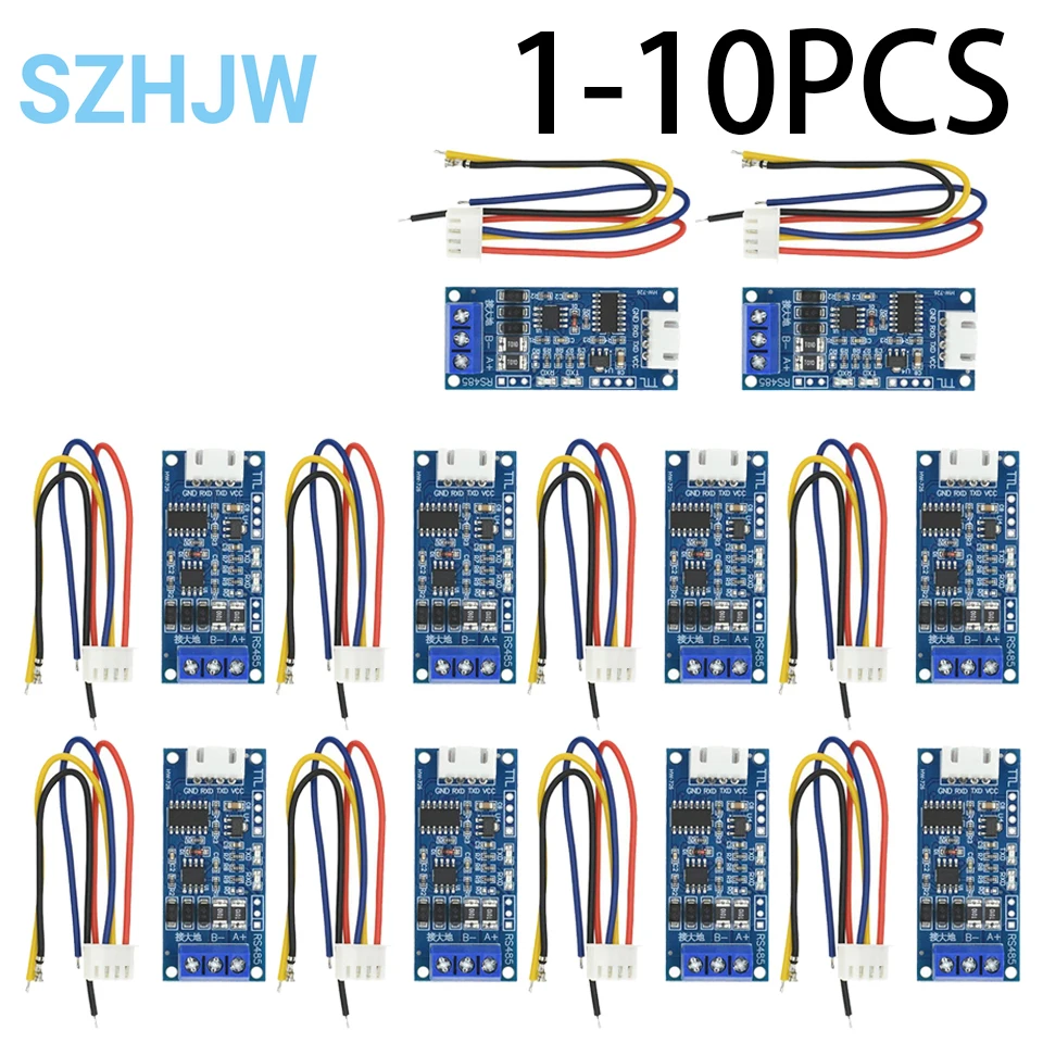 1-10PCS TTL To RS485 Converter 3.3V/5.0V Hardware Automatic Control ...