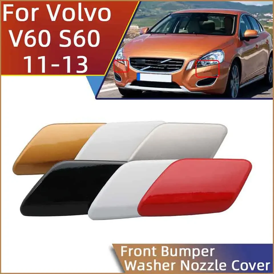 Auto-Front-Bumper-Headlamp-Washer-Spray-Nozzle-Cover-Lid-For-Volvo-V60 ...