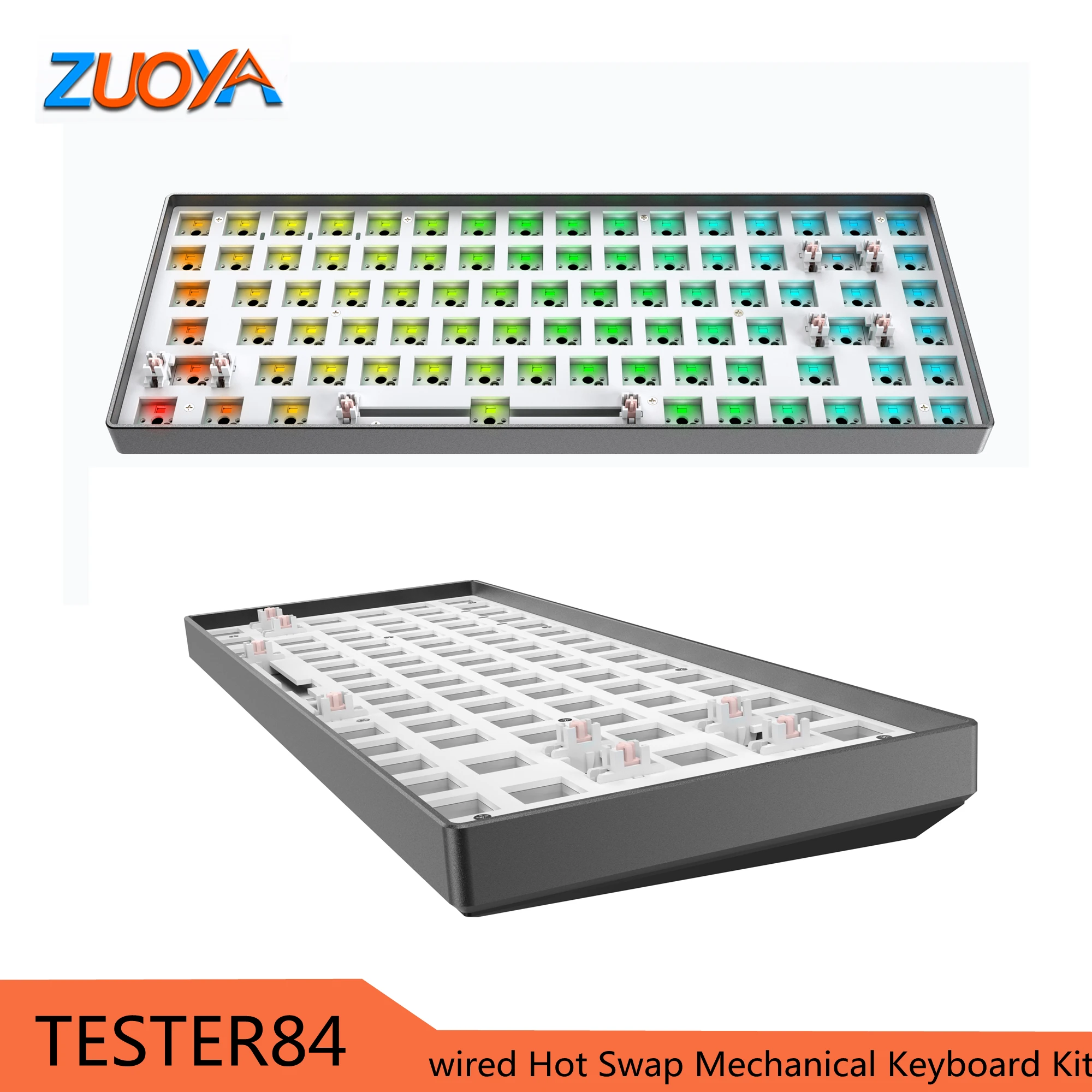 Zuoya Tes84 Hot Swap Mechanical Keyboard Kit 84 Key Rgb Light Wired ...