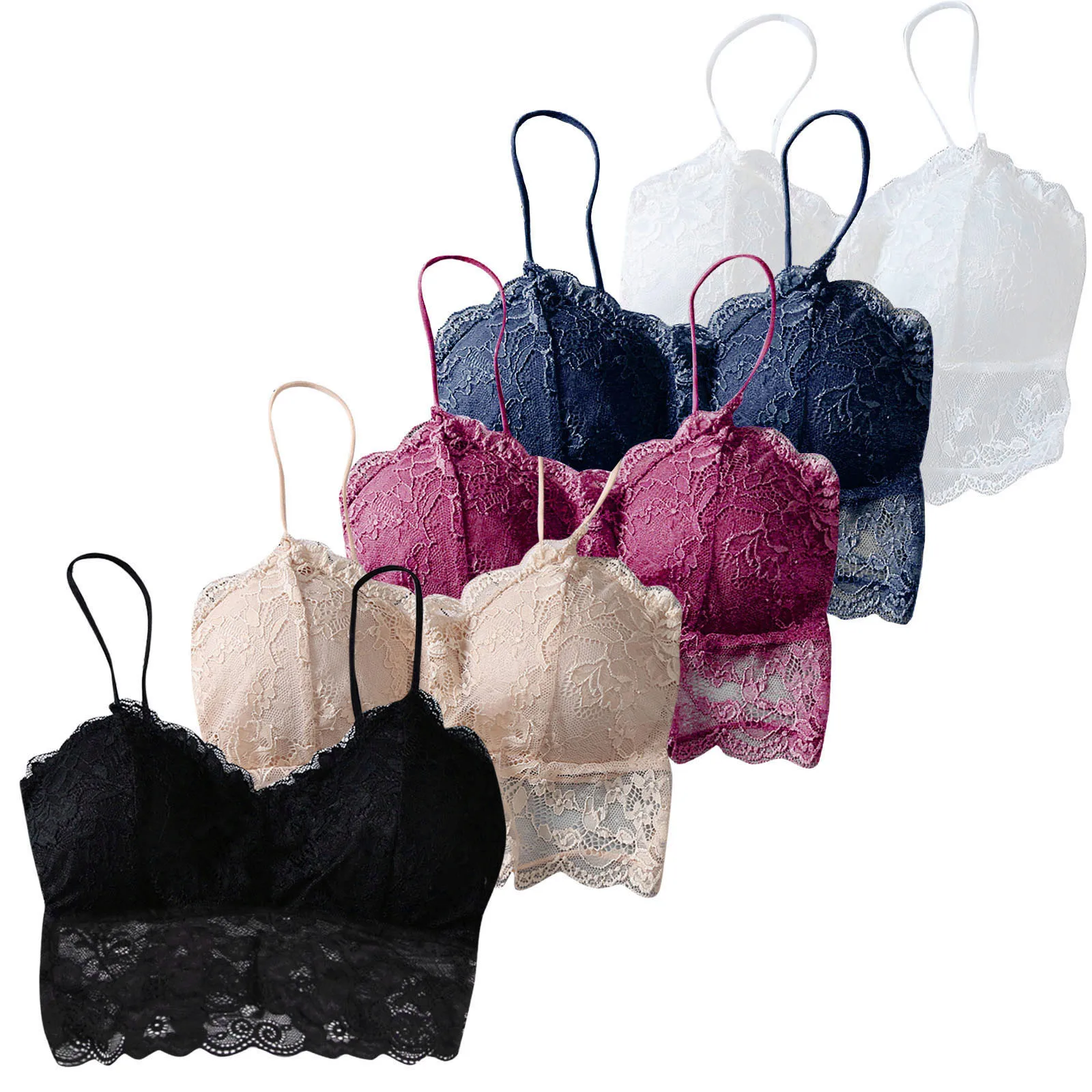 Fashion-Sexy-Lace-Women-Ladies-Strap-Bras-Tops-Tube-Chest-Wrap-Bandeau ...