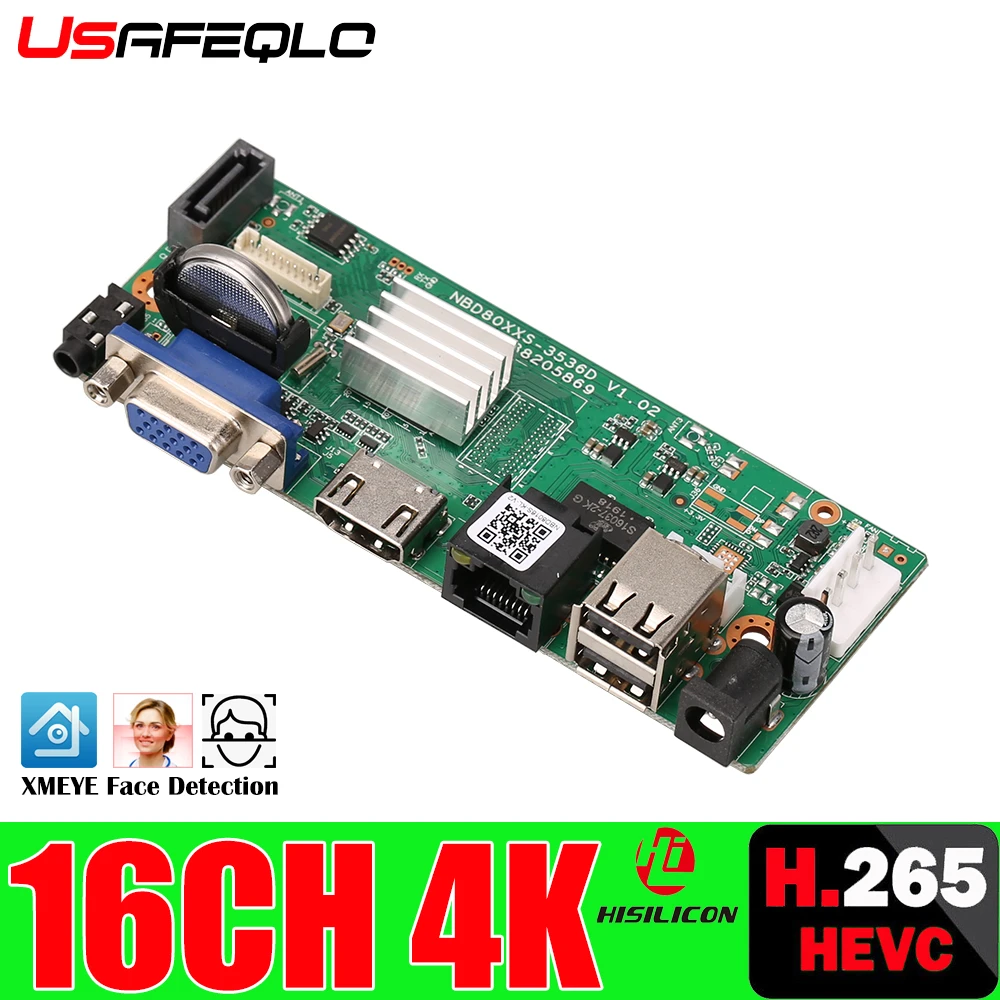 Xmeye P2p 16ch 4k Cctv Nvr Board Hi3536e 16ch 8mp Video Recorder Module ...