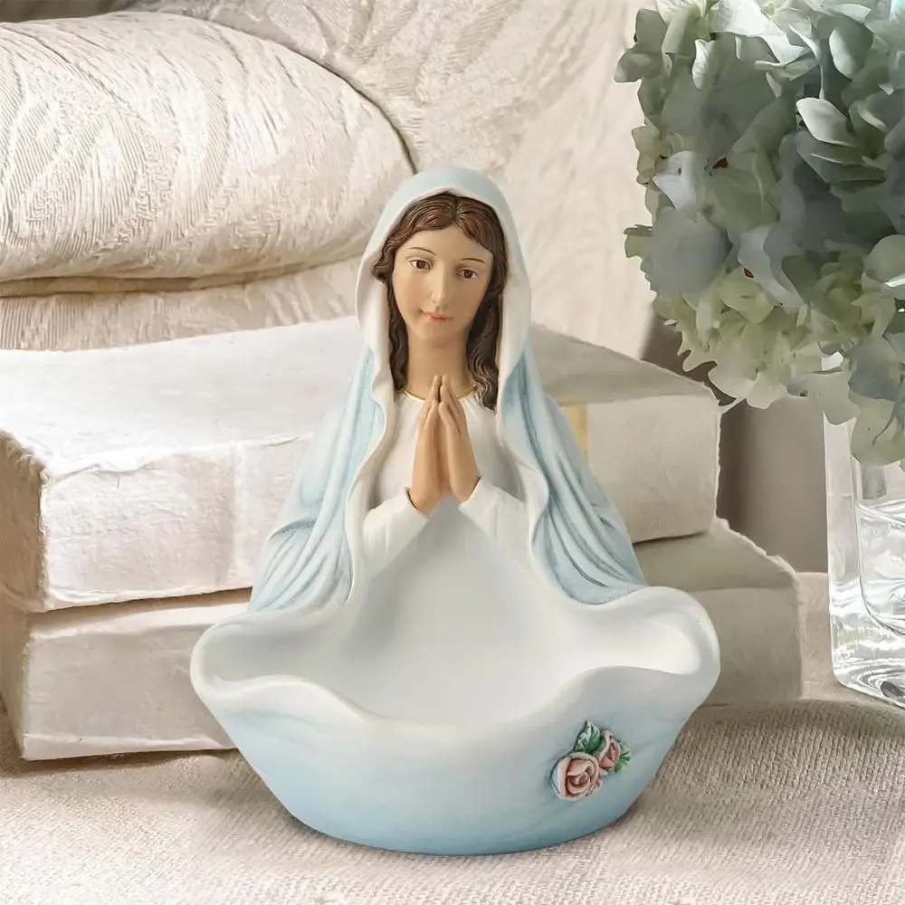 Retro Decorative Virgin Mary Statue Elegant Durable Mary Figurine ...