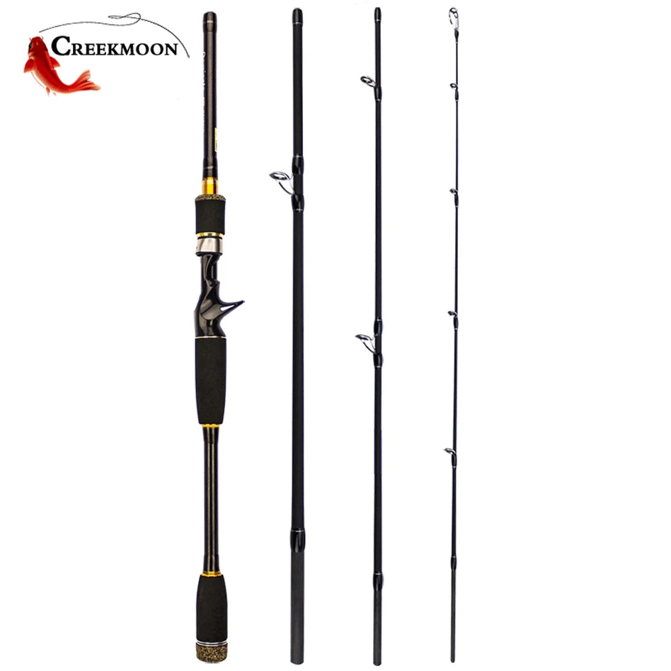 4-section-Portable-Lure-Rod-Carbon-Fiber-Light-Spinning-Casting-Fishing ...