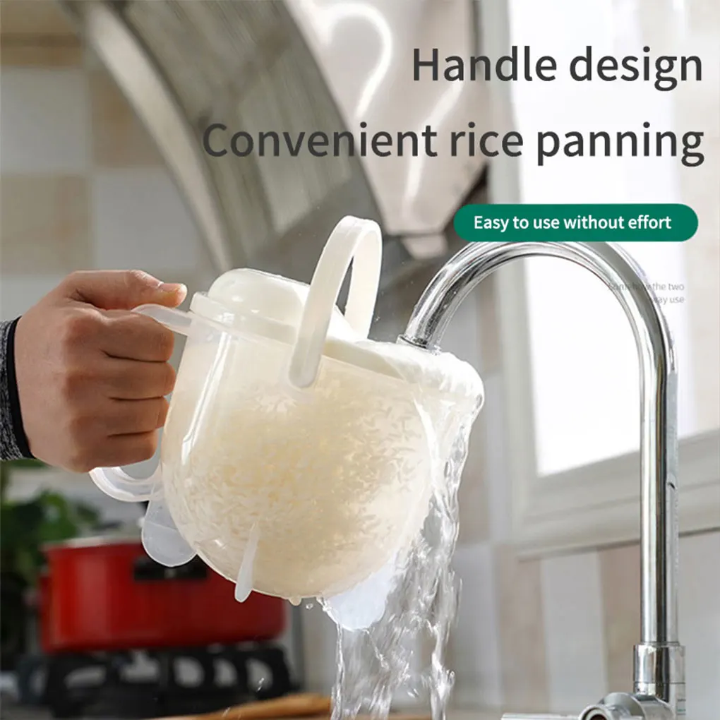 Washing-Rice-Machine-with-Handle-Plastic-Strainer-Soybean-Washer-Sieve ...