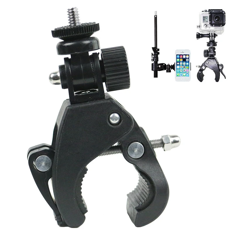 Black-1-4-Bike-Bicycle-Motorcycle-Handlebar-Handle-Clamp-Bar-Camera ...