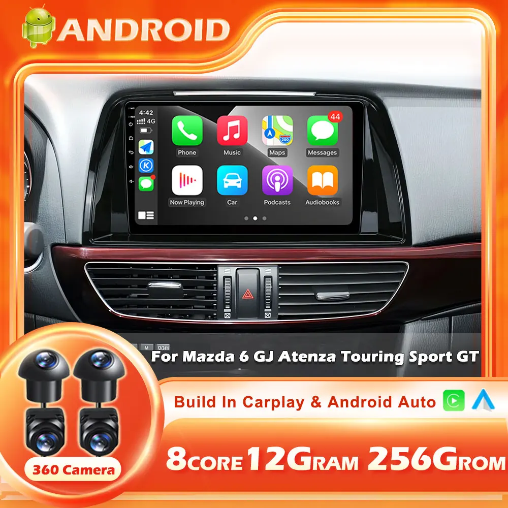 Android 16 For Mazda 6 GJ Atenza Touring Sport GT Android Car Radio ...