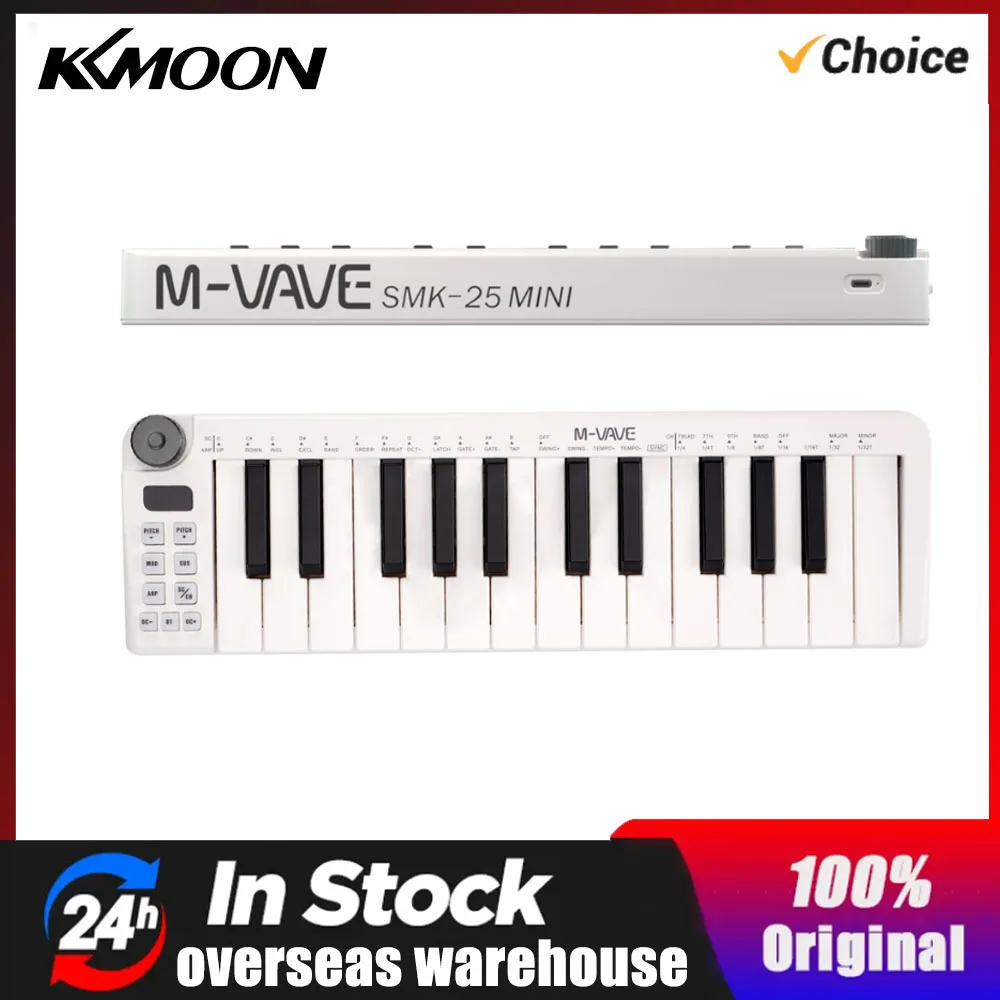 M Vave Smk 25mini Midi Keyboard Rechargeable 25 Key Midi Control Keyboard Instrument Mini