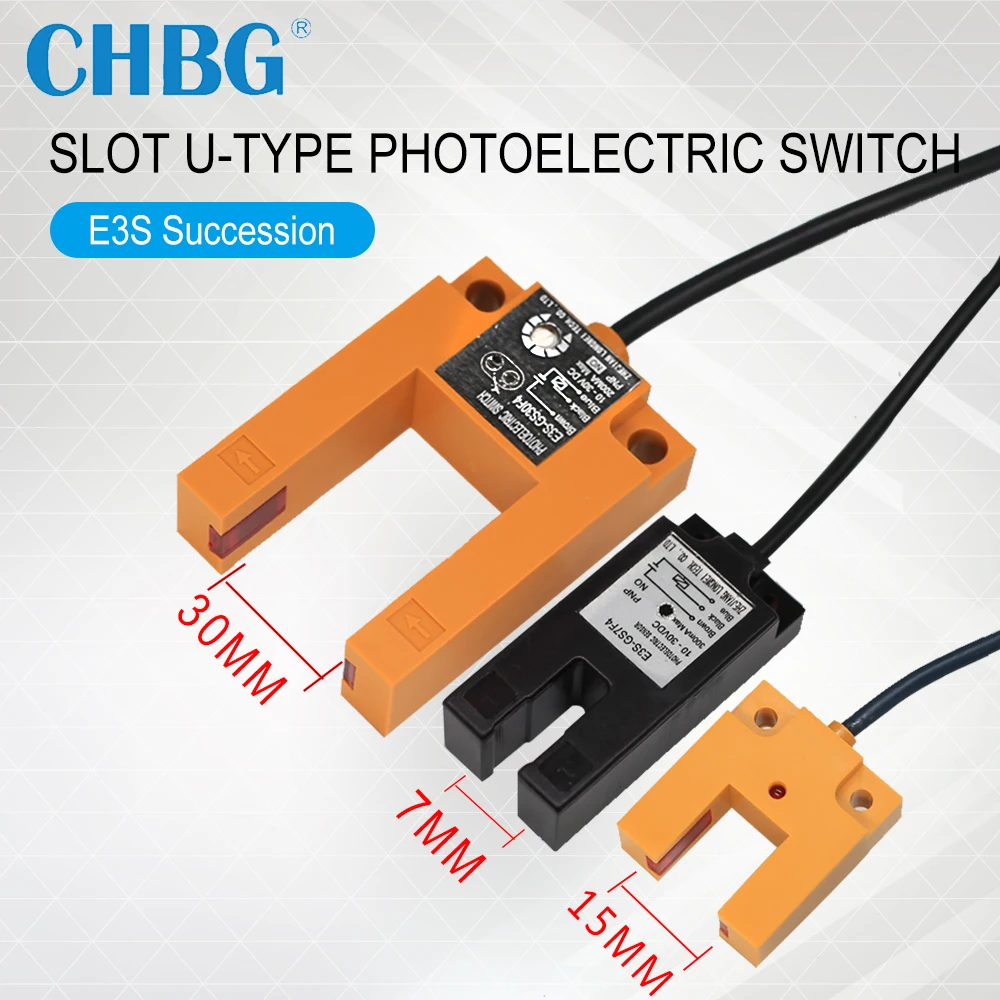 Chbg Infrared U-slot Photoelectric Sensor E3s-gs30/e3s-gs15/e3s-gs7 Dc ...