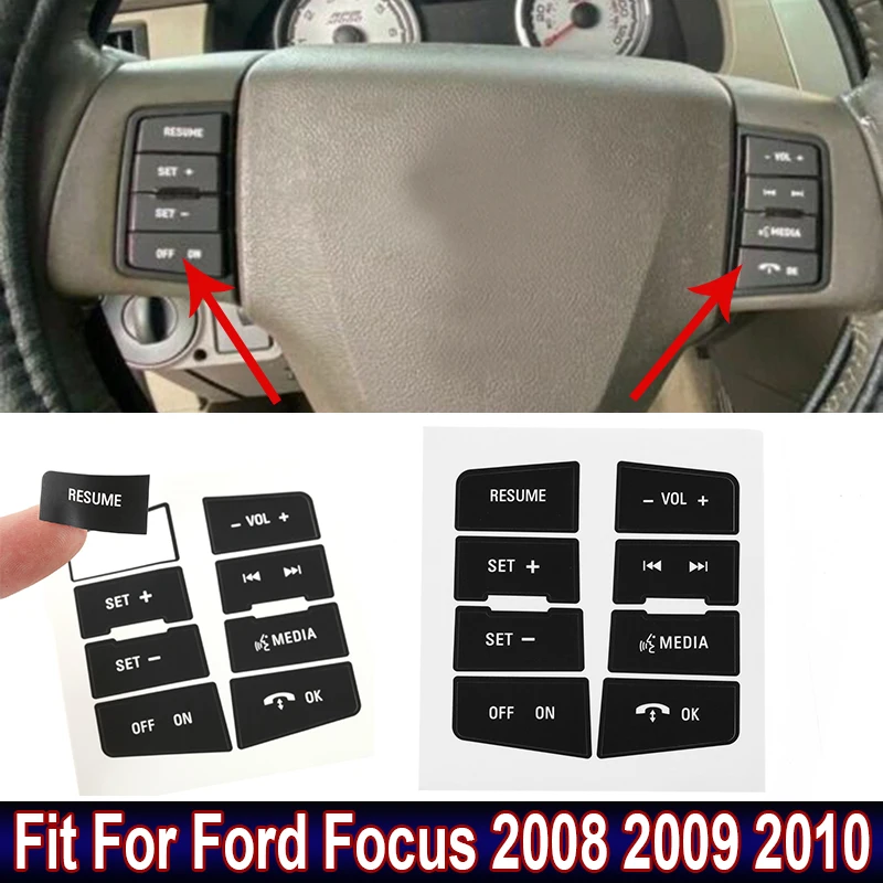 Car-Steering-Wheel-Button-Repair-Decals-Kit-Stickers-For-Ford-Focus ...