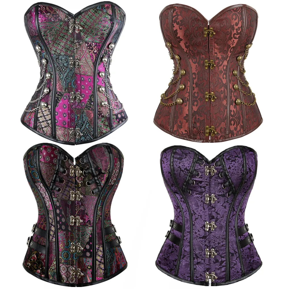 Steampunk-Overbust-Corset-Retro-Gothic-Clothing-Women-Clubwear-Bustiyer ...