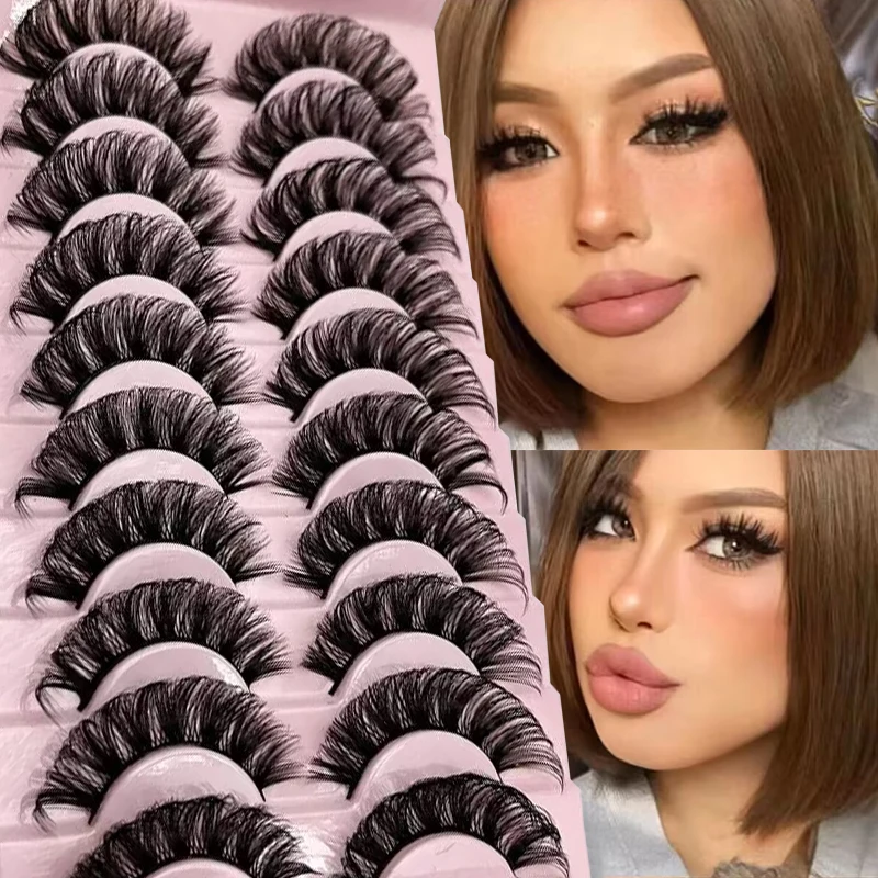 Russian-Strip-Lashes-Makeup-Lashes-25mm-3D-Mink-Volume-Fluffy-Natural ...