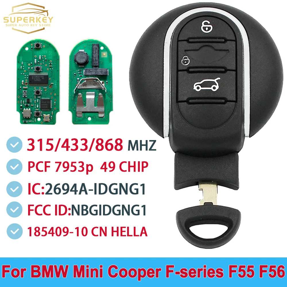 SUPERKEY For BMW MINI Cooper F-series 2014 - 2018 F55 F56 Keyless Smart ...