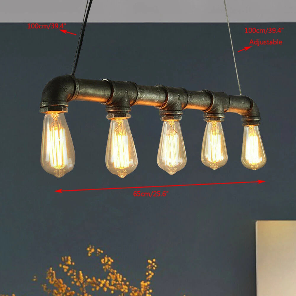 Retro-Creative-Water-Pipe-Hanging-Light-Industrial-Style-Iron-Loft-Bar ...