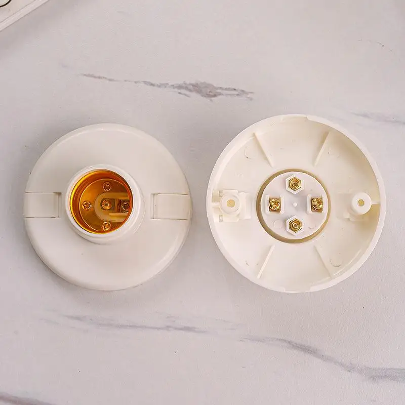 1/3/5PCS For Ceiling Fan E27 Screw Cap Socket White Ceiling Light Lamp ...