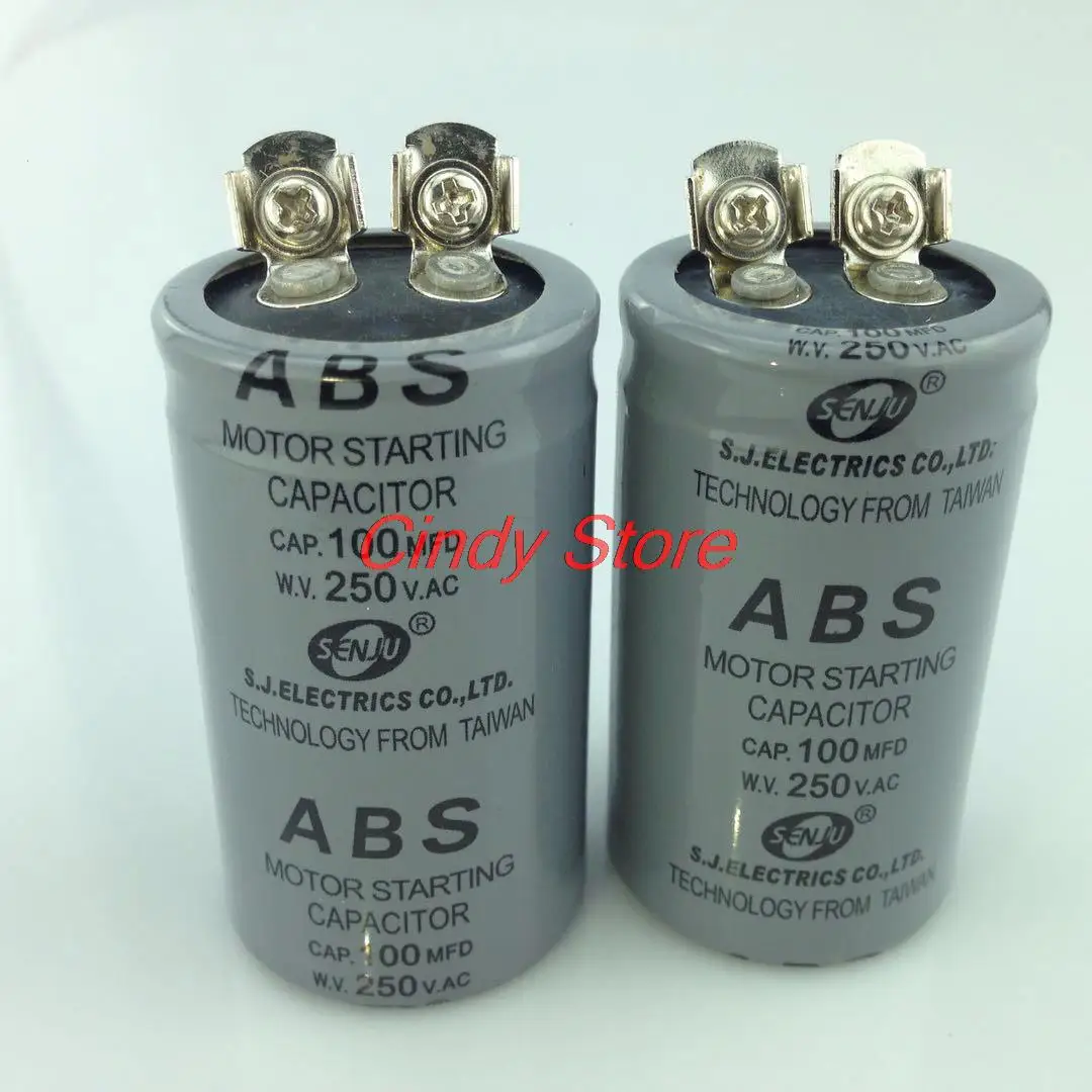 100uF 100MFD 125VAC /100MFD 250VAC Motor Starting Run Capacitor Gray ...