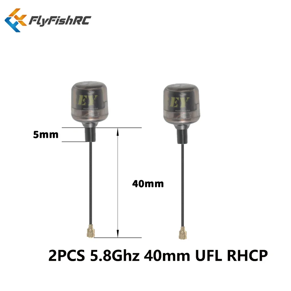 2PCS FlyFishRC Osprey 5.8Ghz 40mm Ipex UFL RHCP Stubby Antenna ...