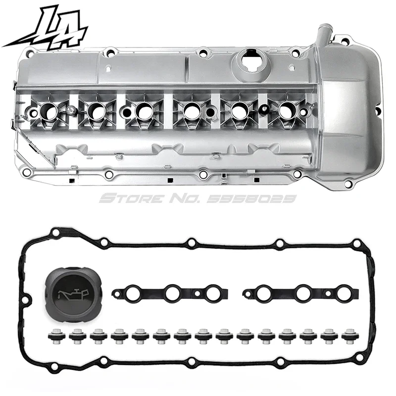11127512839 11 12 7 512 839 Aluminum Engine Valve Cover W/Gasket &Bolts ...