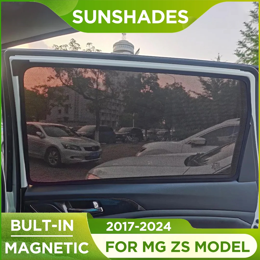 Magnetic-Rear-Side-Car-Window-Sunshades-For-MG-ZS-2017-2024-Polyester ...