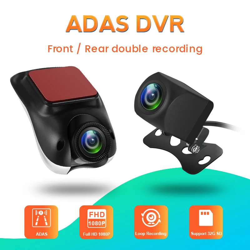 For Android Multimedia Player DVD HD 1080P Front & Rear DVRs Recording ...