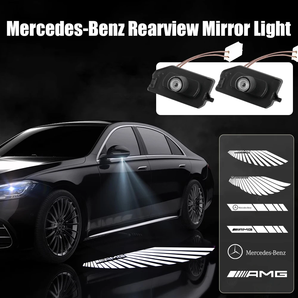 Car-Dynamic-Rearview-Mirror-Carpet-Light-Angel-Wings-Welcome-Light-Led ...