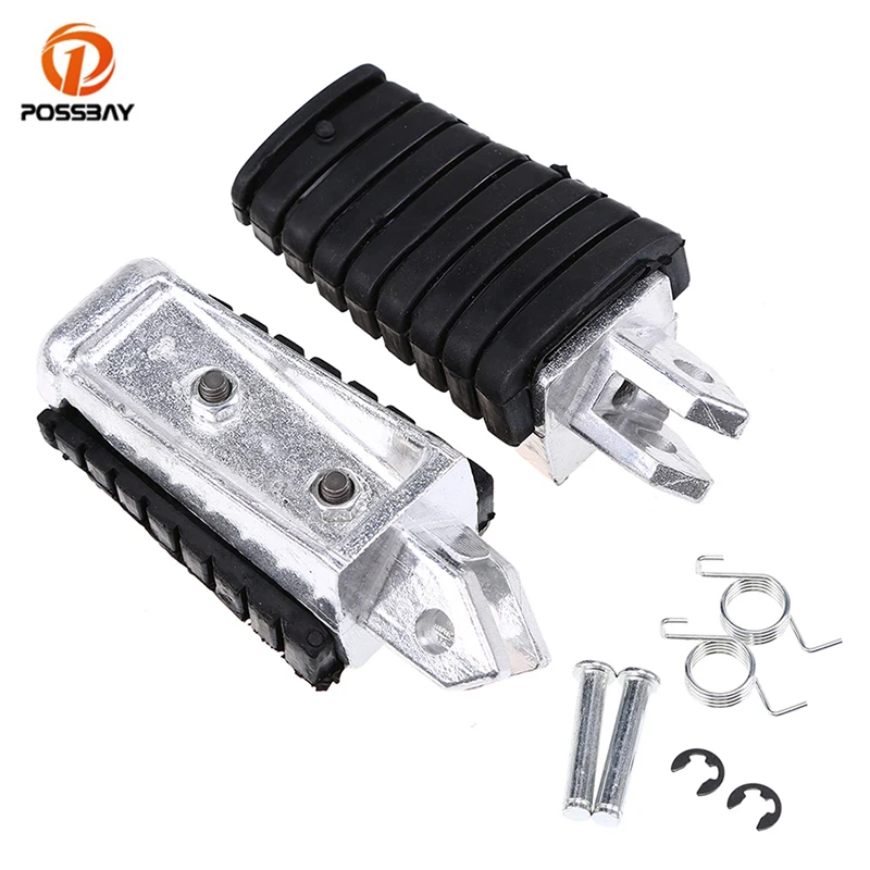 POSSBAY-Motorcycle-Footrests-Black-Foot-Rest-Motorbike-Foot-Pegs ...