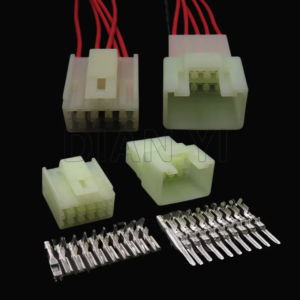1 Set 10 Way Automobile Unsealed Socket AC Assembly Auto Plastic ...