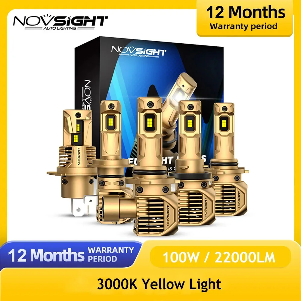 NOVSIGHT H7 LED المصباح H4 LED أضواء للسيارة H11 LED 12V 9005 9006 HB3 ...