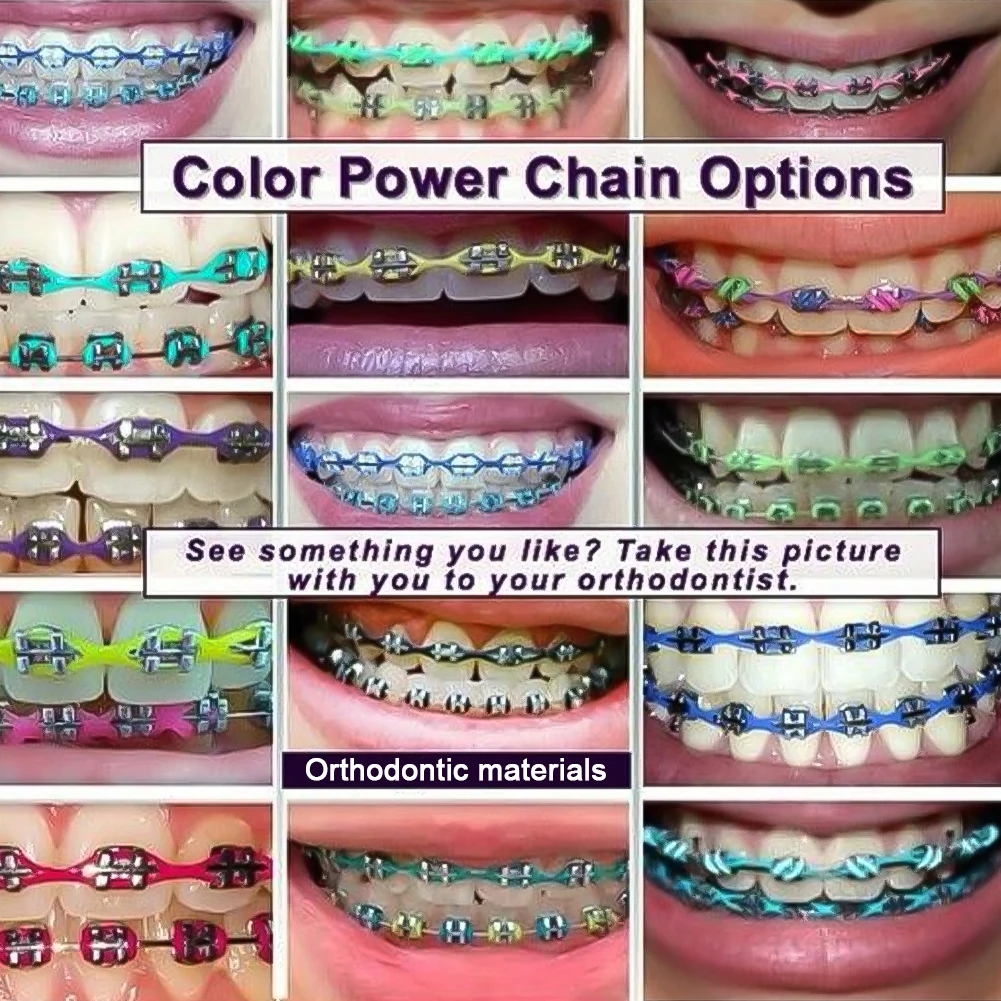 Dental Elastic Power Chain For Braces Orthodontics Rubber Bands ...